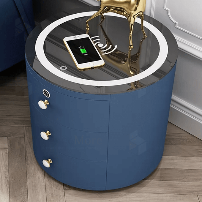 Drawers Round Bedside Table Ii M3110 Homemore
