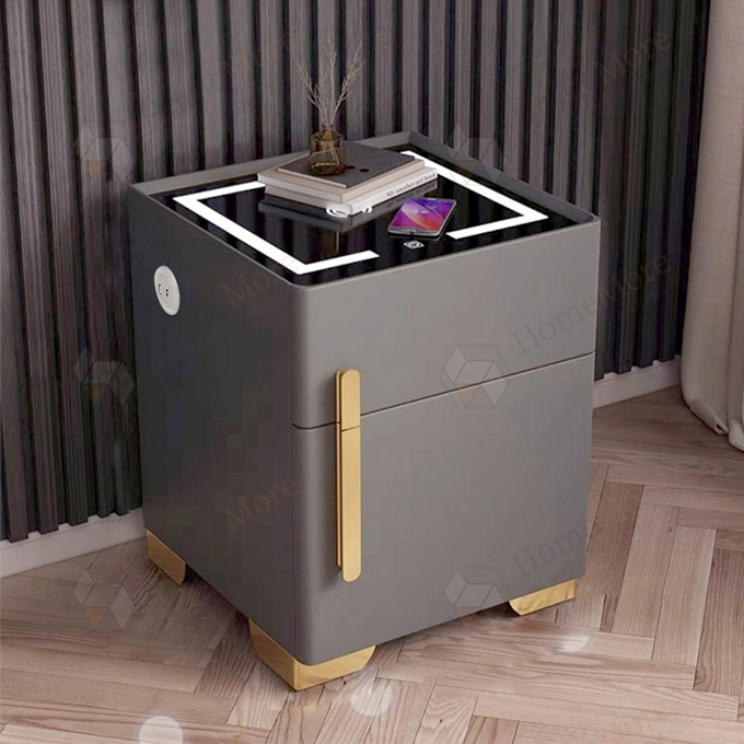 BEDSIDE TABLE WITH SAFE BOX M3115 homemore
